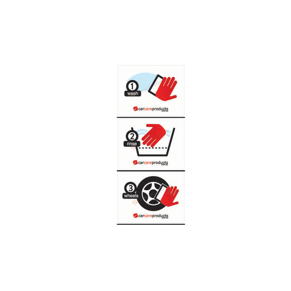 Car Care Products 3 Bucket Sticker Set | Product